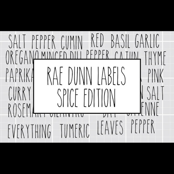 Rae Dunn | Kitchen | Rae Dunn Inspired Spices Decal | Poshmark